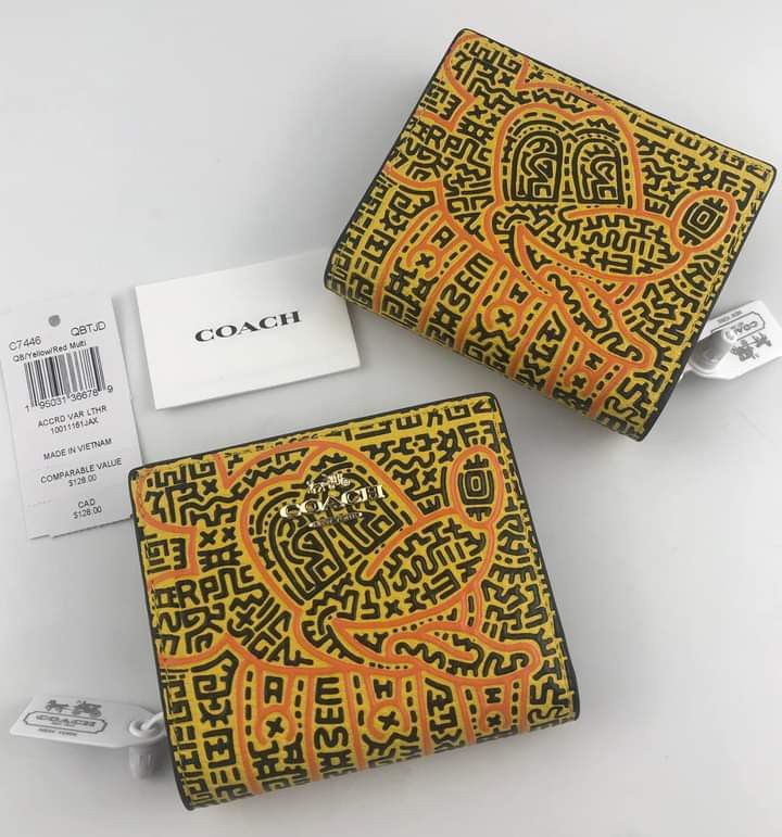 Coach Snap Card Case Mickey Mouse, Women's Fashion, Bags & Wallets ...