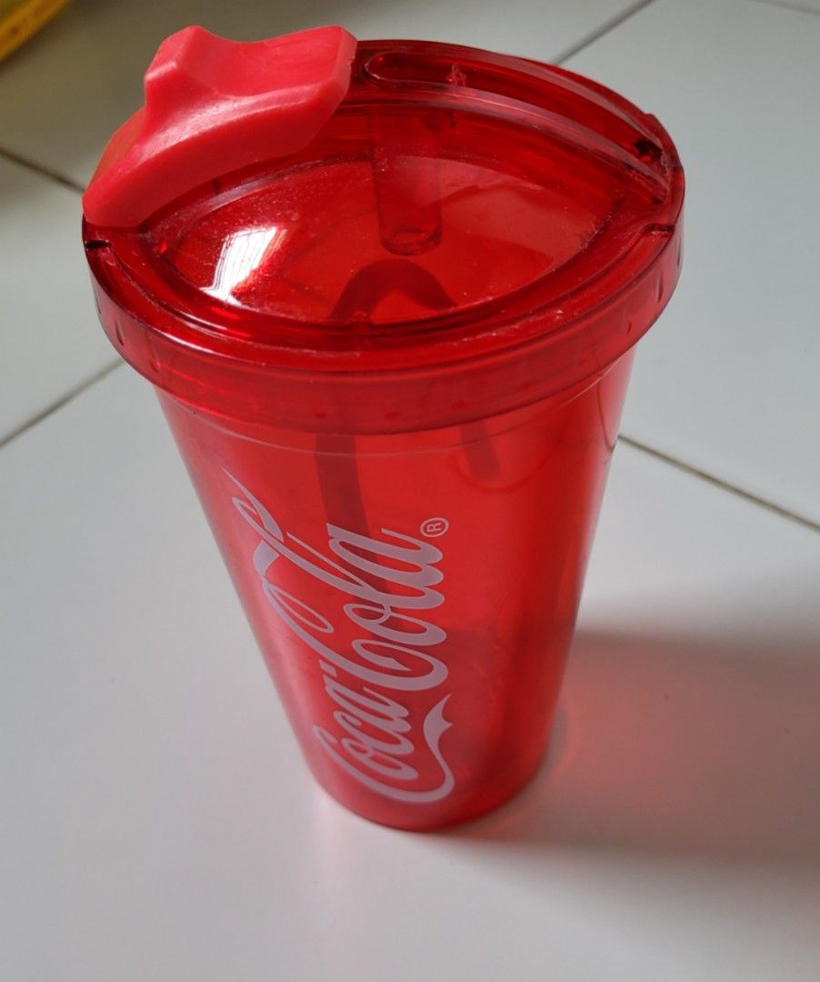 CocaCola Cup With Straw BPA-Free, Furniture & Home Living, Kitchenware ...