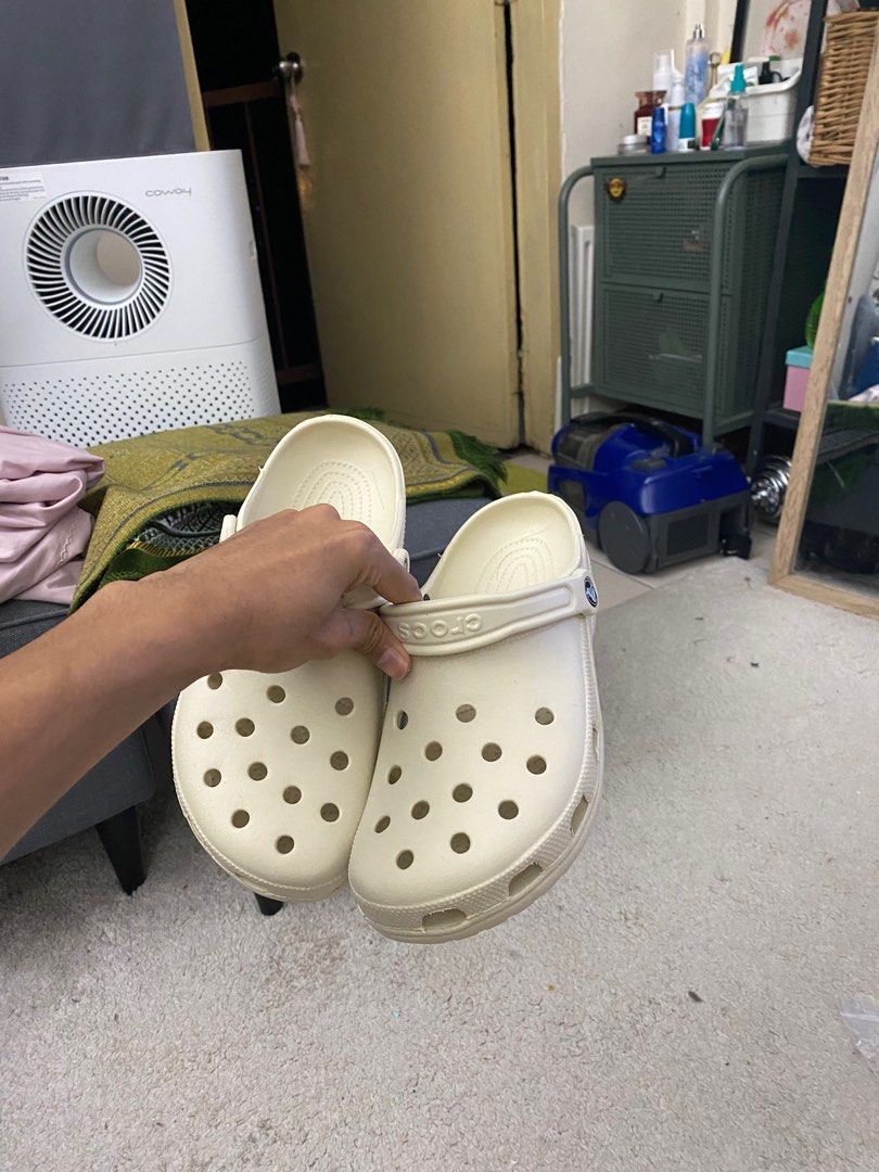 crocs (bones color), Men's Fashion, Footwear, Sneakers on Carousell
