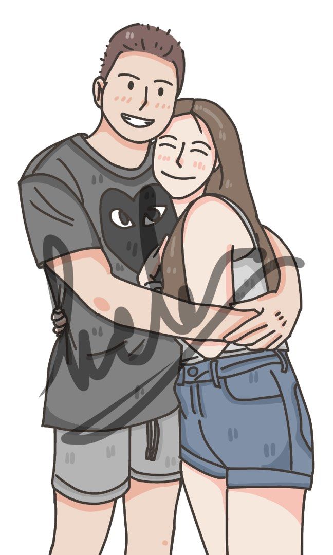 custom personalised drawings /illustration /illustrated /valentines ...