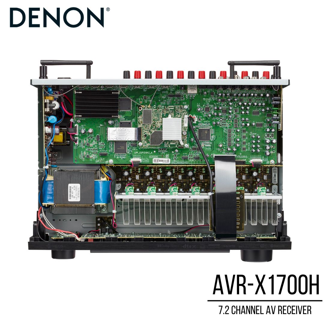 Denon AVR-X1700H 7.2ch 8K Home Theater Receiver with 3D Audio, Voice ...