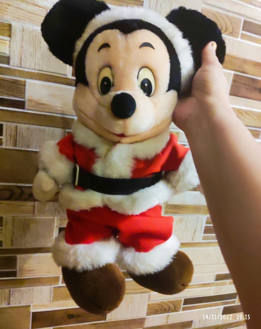 Disney Santa Mickey Mouse plush toy, Hobbies & Toys, Toys & Games on ...
