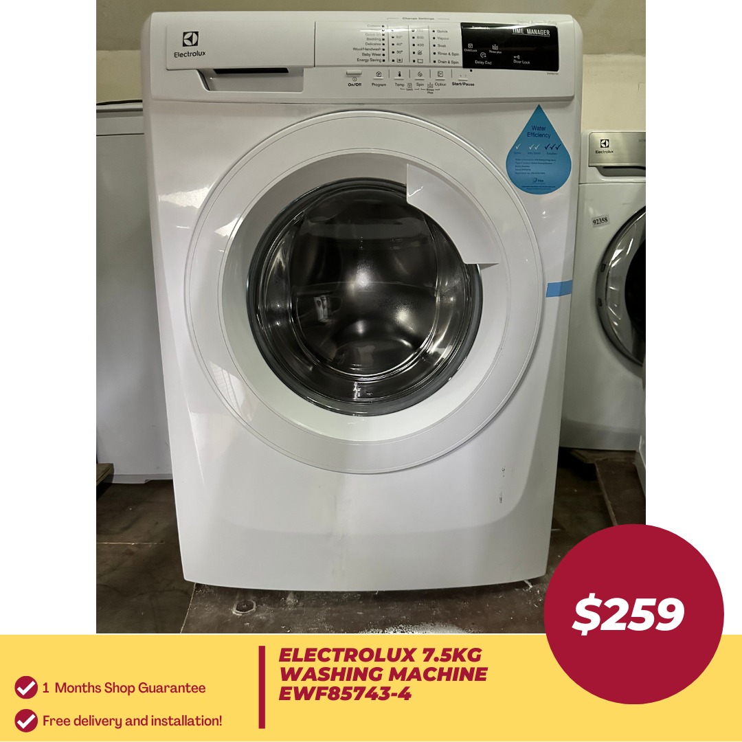 ELECTROLUX 7.5KG Front-Loader Washing Machine EWF85743-4, TV & Home ...
