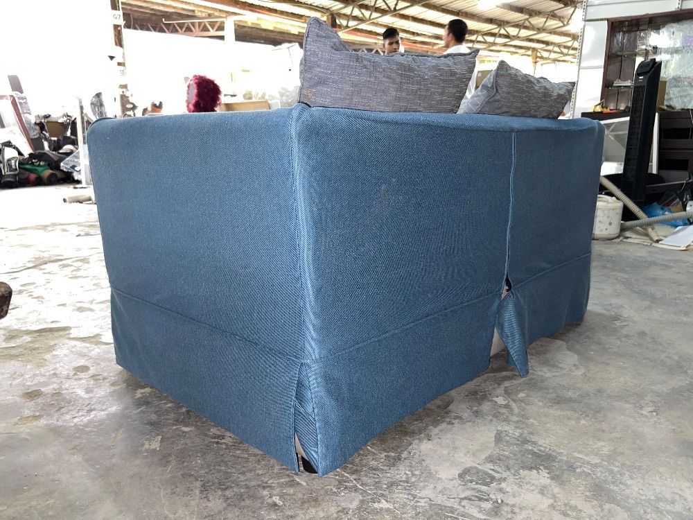 Fabric 1+2 Seater Sofa Sky Blue Colour Set / Fabrik 1+2 Seater Sofa Set ...