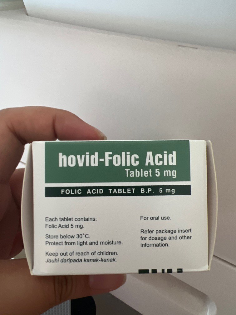 Hovid-Folic Acid tablet 5 mg, Health & Nutrition, Health Supplements ...