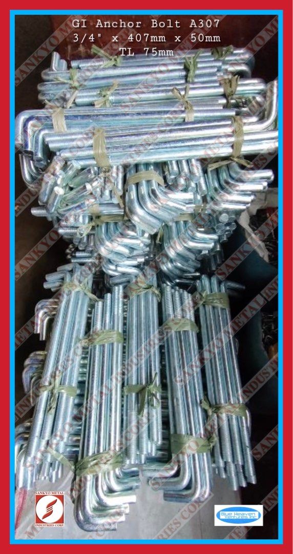 GI Anchor Bolt, Commercial & Industrial, Construction & Building ...