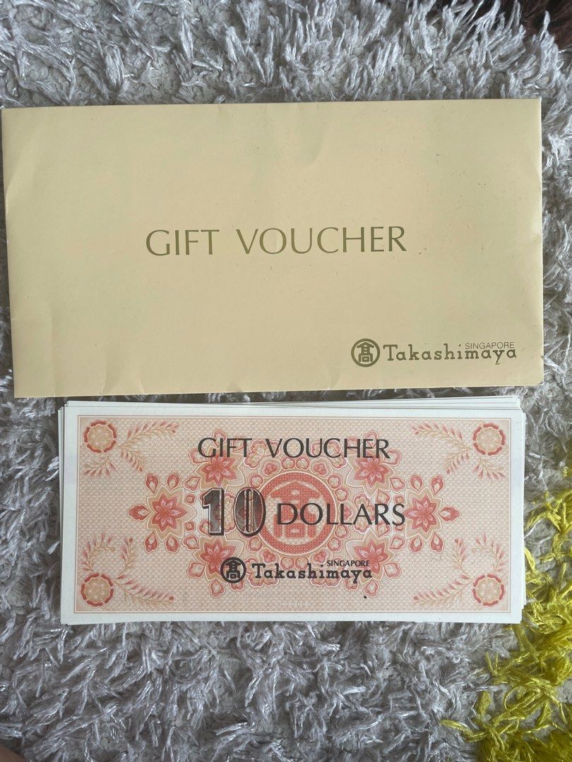 SGD 100 Takashimaya Gift voucher , Tickets & Vouchers, Vouchers on ...