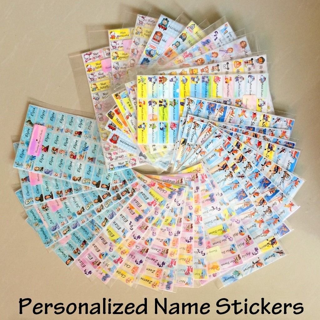 Girls Name Stickers Customised, Hobbies & Toys, Stationery & Craft, Art ...