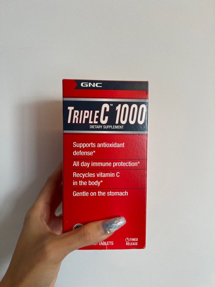 GNC Triple C 1000 180 tablets, Health & Nutrition, Health Supplements ...