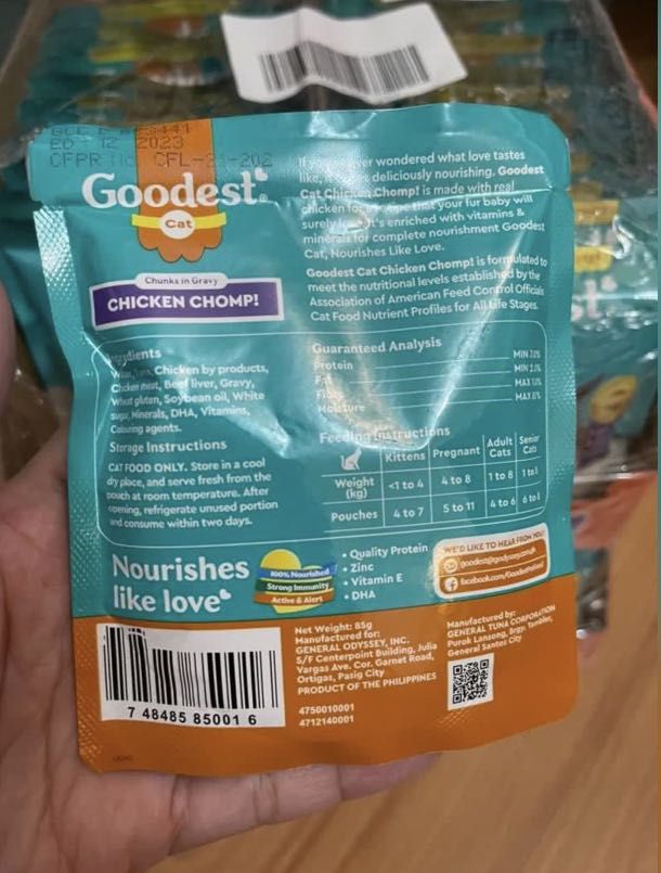 Goodest Cat Chicken Chomp tender Tuna Gravy Wet Cat Food 24 count on ...