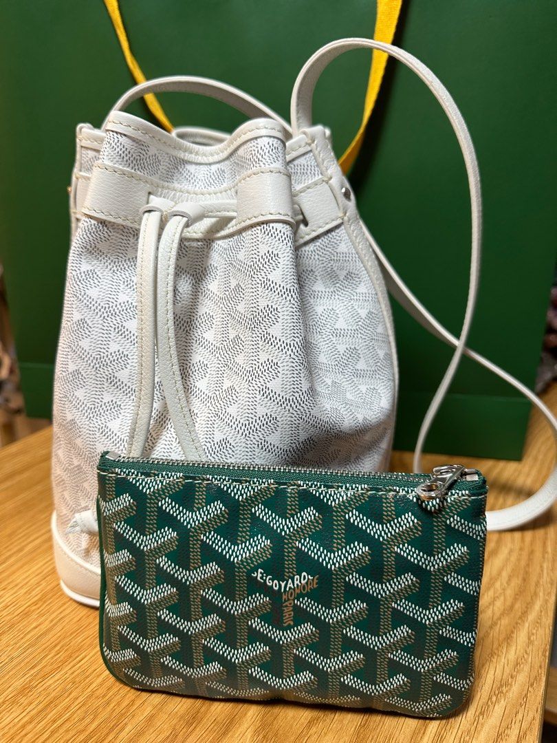 Goyard bucket bag white, 女裝, 手袋及銀包, 單肩包 - Carousell