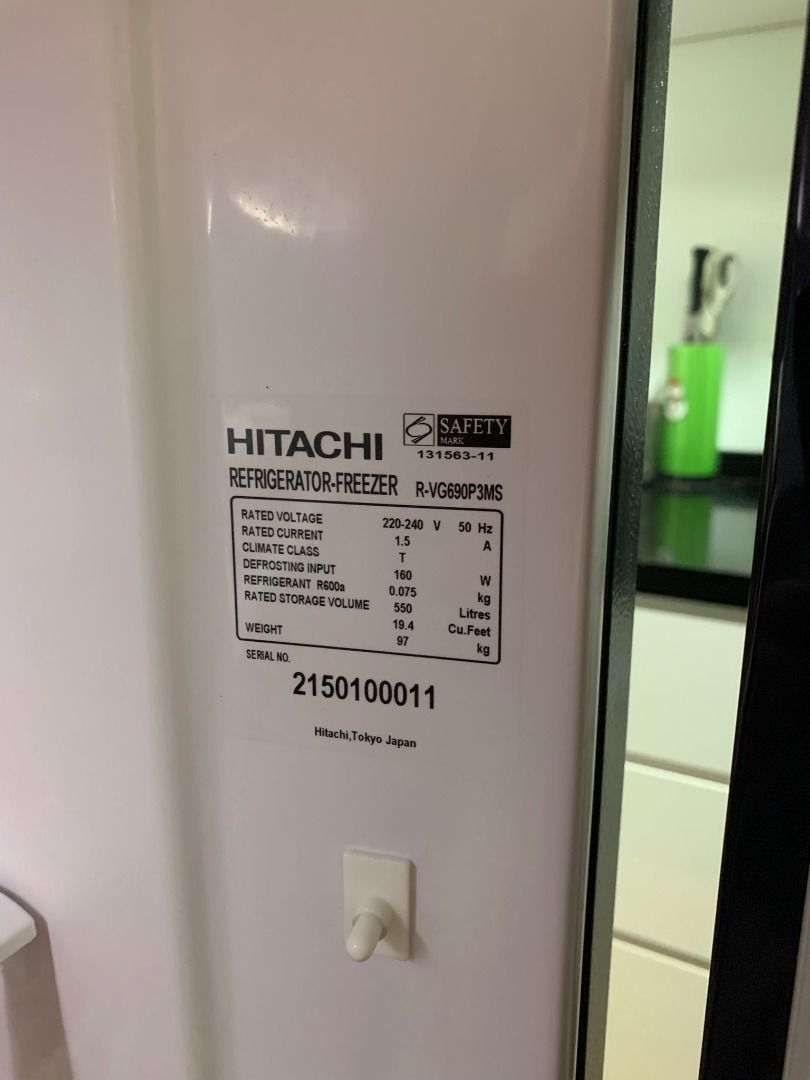 HITACHI INVERTER x Dual Fan Cooling Fridge, TV & Home Appliances ...