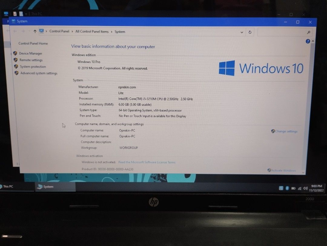 HP 2000(i5, 3rd gen)Laptop, Computers & Tech, Laptops & Notebooks on Carousell