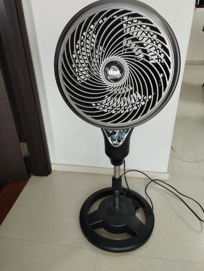 iFan IF9669 12 Inch Stand Fan Circulator with Convertible Height Air ...
