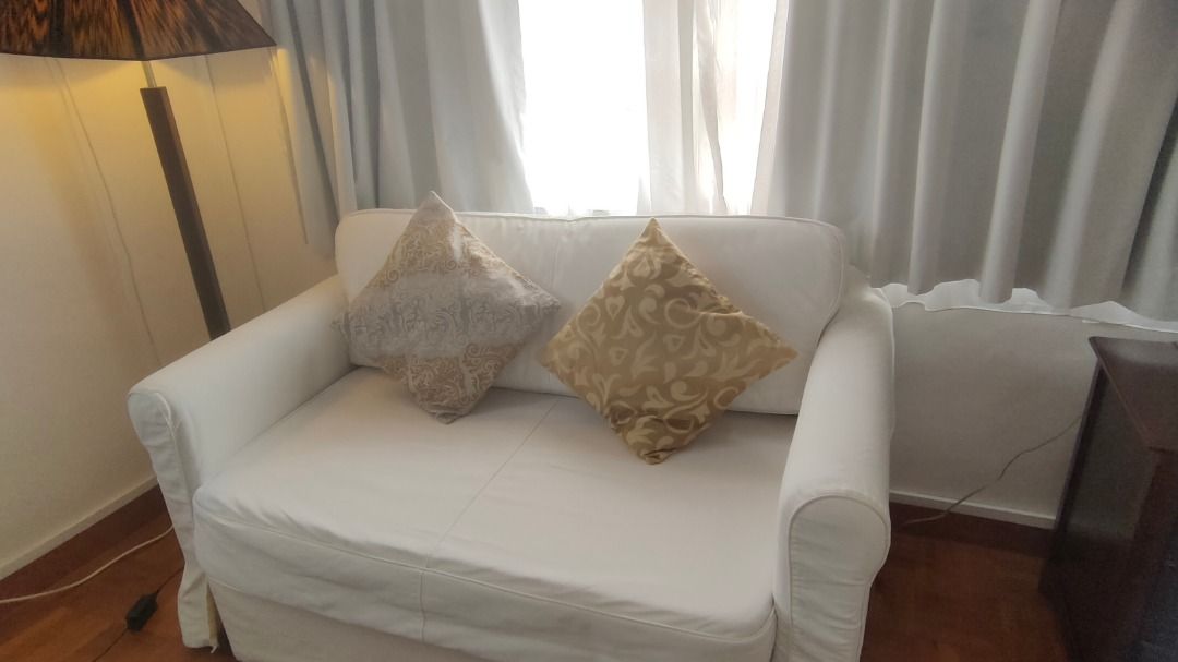 Ikea Hagalund 2 seater sofa bed, Furniture & Home Living, Furniture ...