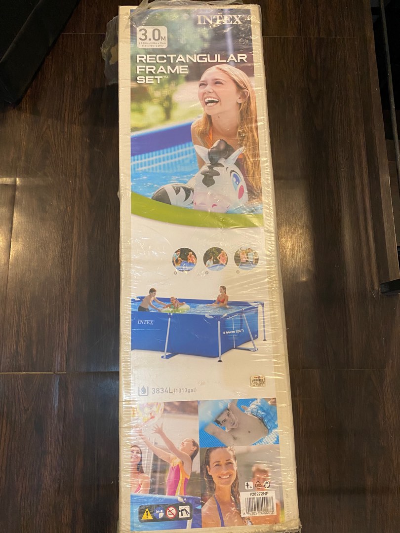 Intex Portable Rectangular Frame Pool, Hobbies & Toys, Toys & Games on ...