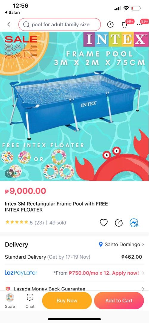 Intex Portable Rectangular Frame Pool, Hobbies & Toys, Toys & Games on ...