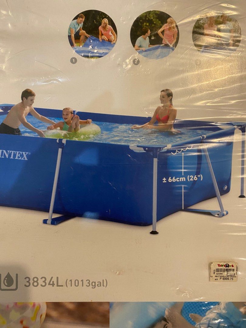 Intex Portable Rectangular Frame Pool, Hobbies & Toys, Toys & Games on ...