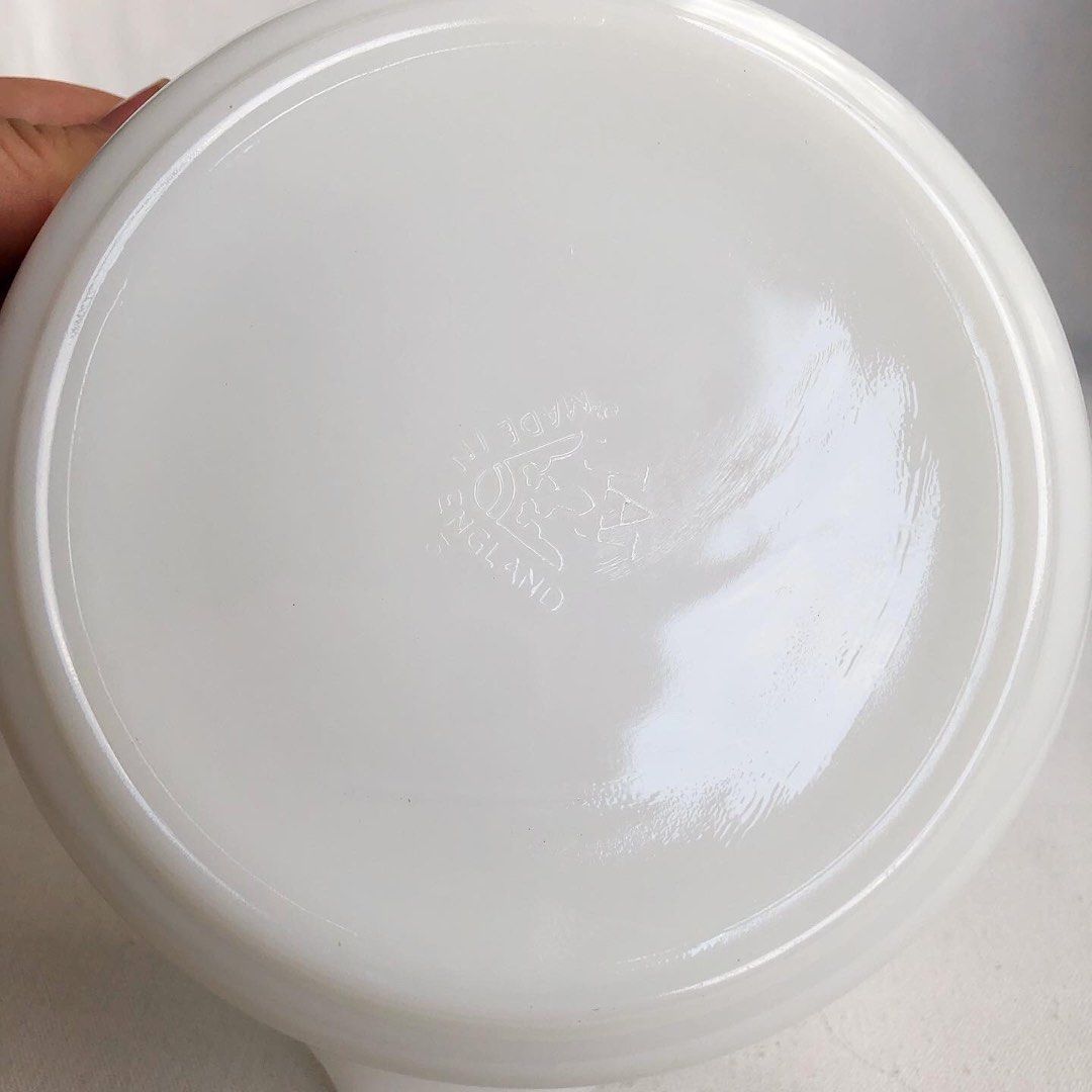 JAJ Milk Glass Casserole England Pyrex Corningware, Furniture & Home ...