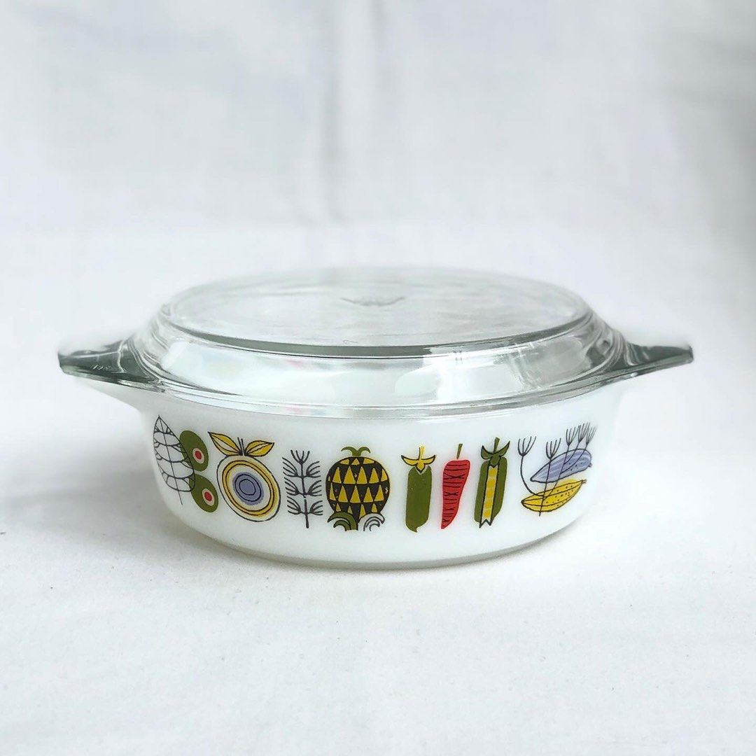 JAJ Milk Glass Casserole England Pyrex Corningware, Furniture & Home ...