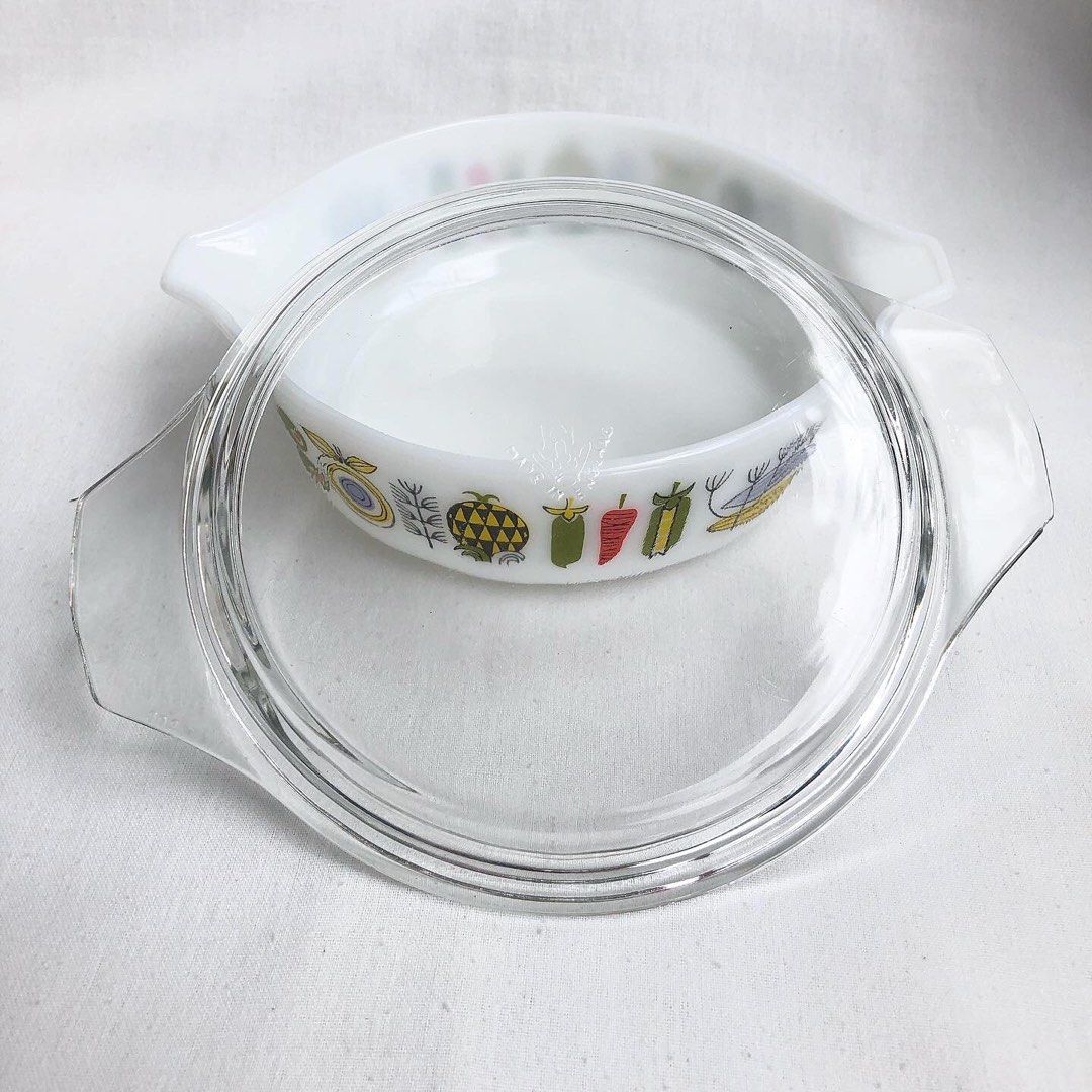 JAJ Milk Glass Casserole England Pyrex Corningware, Furniture & Home ...