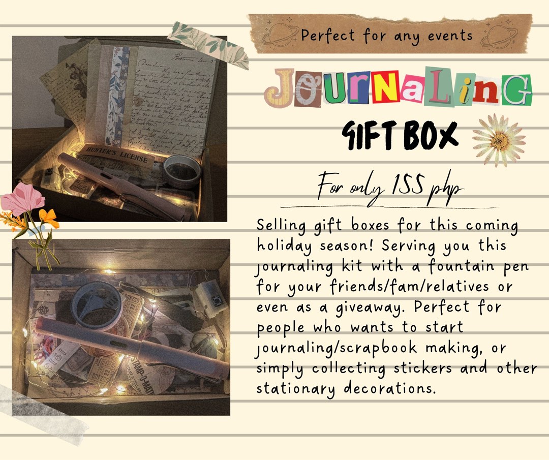 Journaling gift box, Hobbies & Toys, Stationary & Craft, Other ...
