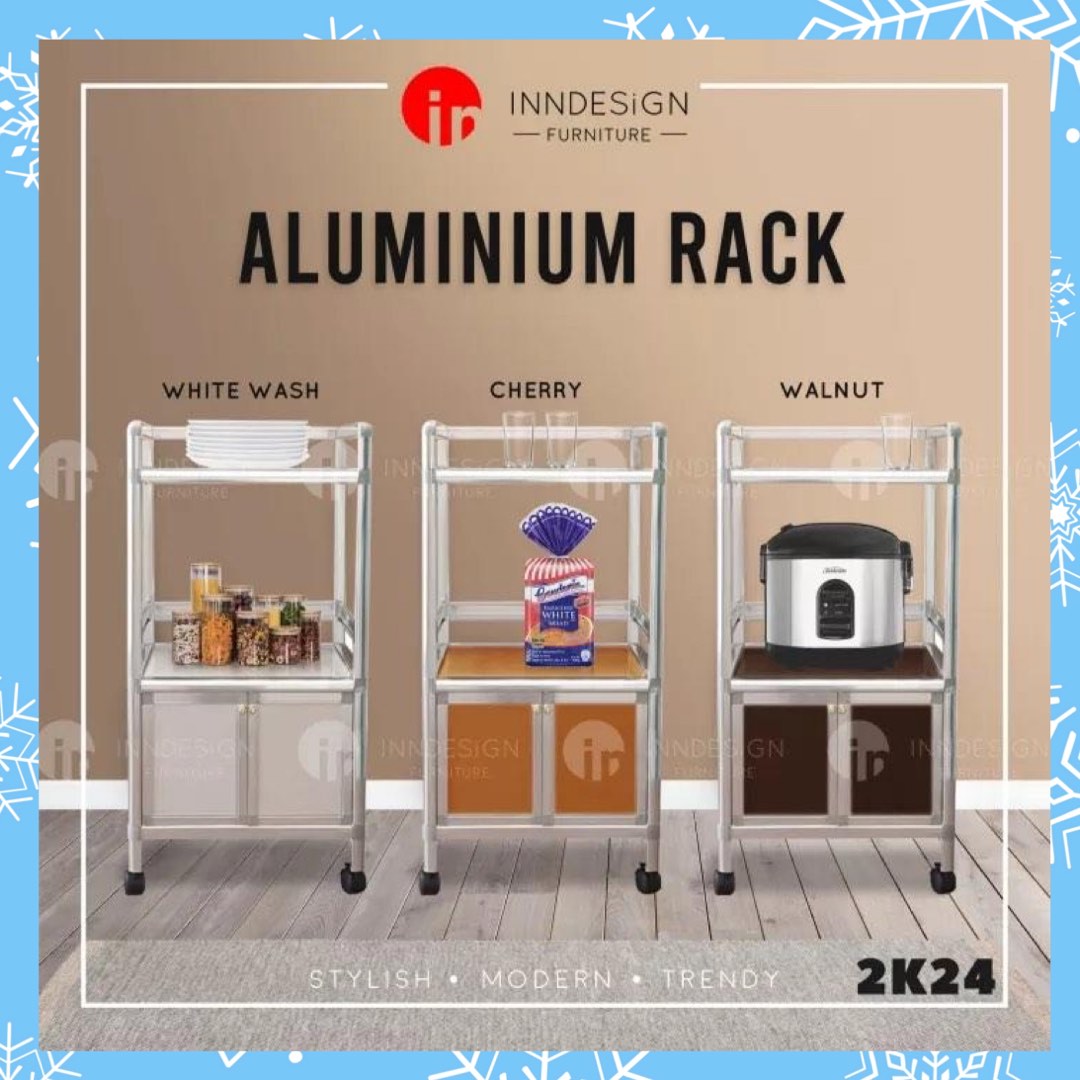 Kitchen Cabinet fully assembled aluminum racks, Furniture & Home Living ...