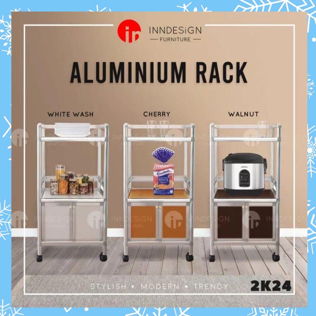 Kitchen Cabinet fully assembled aluminum racks, Furniture & Home Living ...