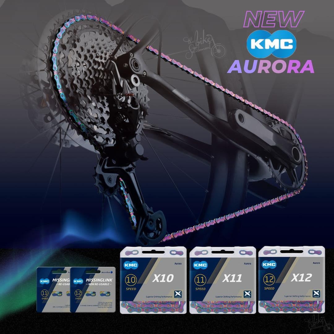 KMC X10 10 Speed Chain - Aurora Blue, Sports Equipment, Bicycles ...