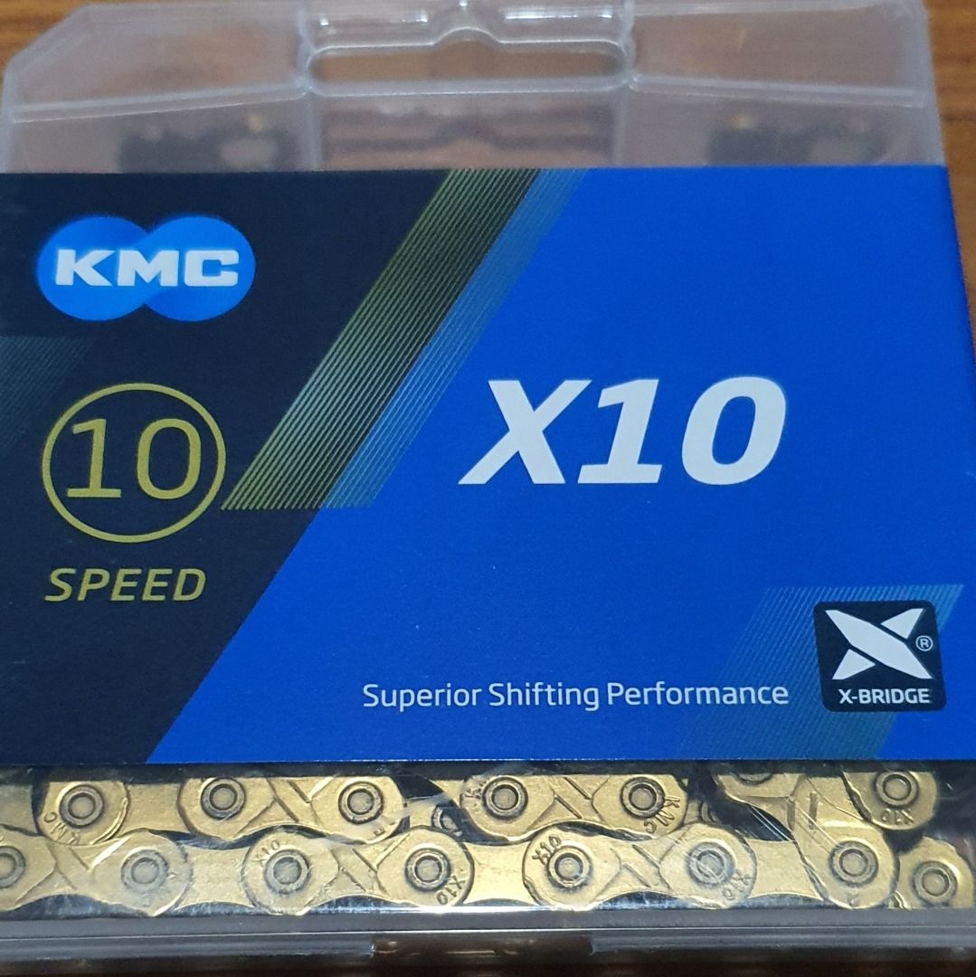 KMC X10 Gold Bicycle Chain, Sports Equipment, Bicycles & Parts, Parts ...