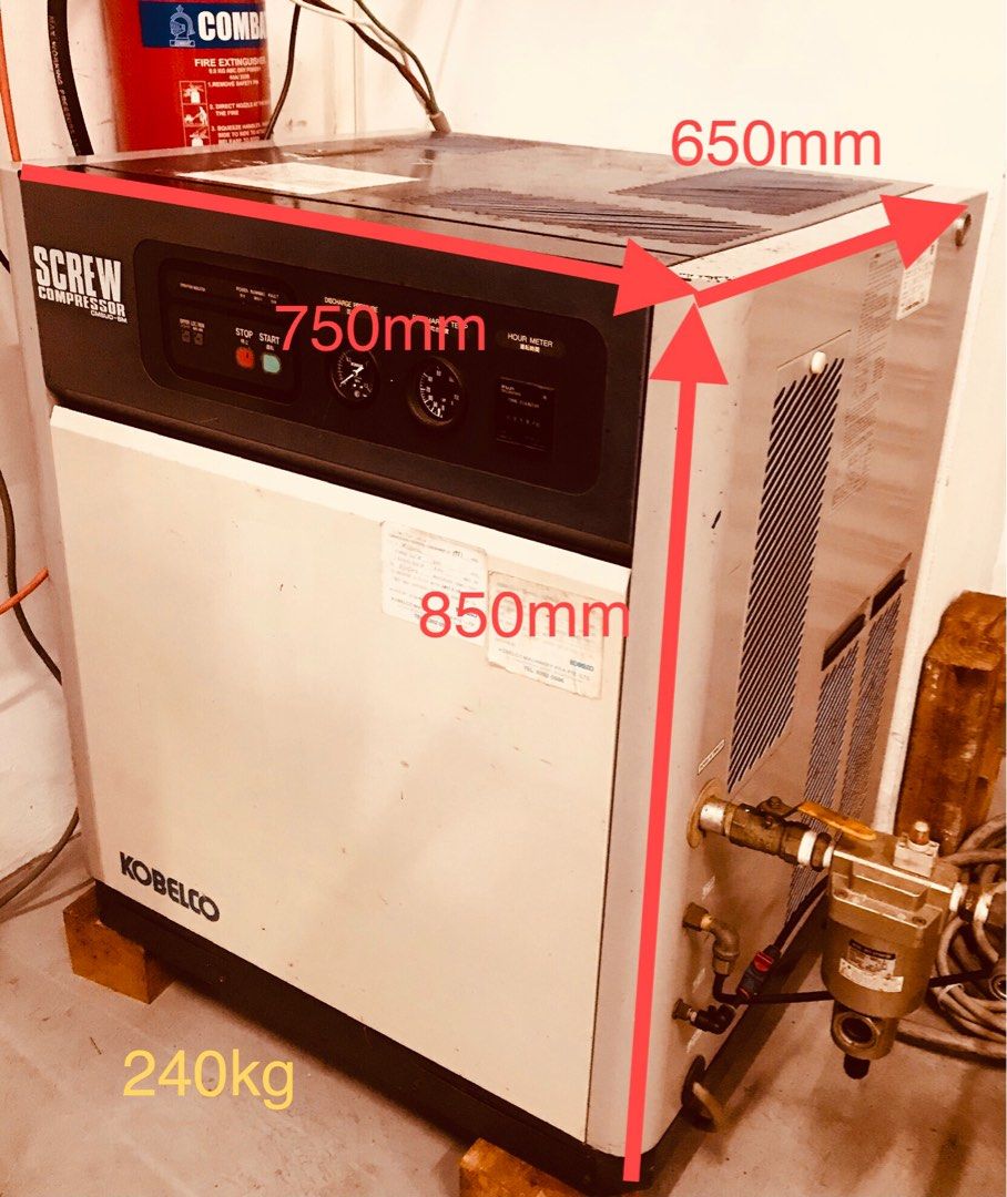 Kobelco screw compressor with build in dryer, Furniture & Home Living ...