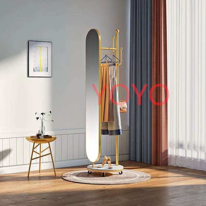 L0956試衣鏡 全身鏡 旋轉落地鏡掛衣架 臥室鏡 穿衣鏡 衣帽架 帶轆掛衣鏡Dressing mirror全新包送貨, 傢俬＆家居, 家居 ...