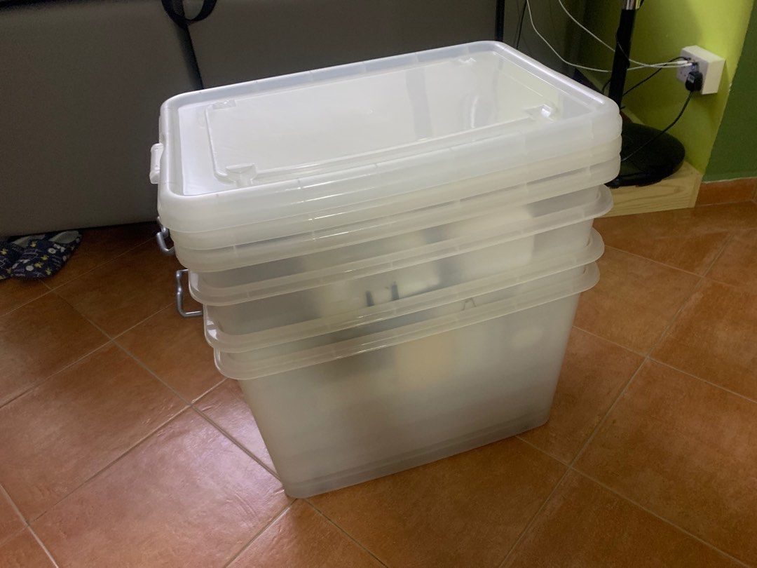 Large Plastic storage box boxes, Furniture & Home Living, Home ...