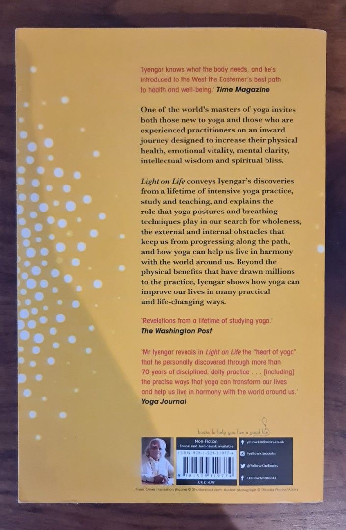 Light On Life by B.K.S. Iyengar, Hobbies & Toys, Books & Magazines ...