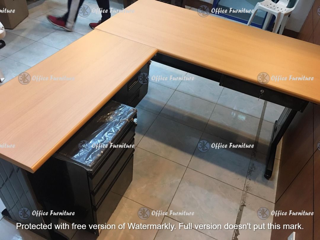 L-TYPE TABLE | EXECUTIVE OFFICE TABLE, Furniture & Home Living, Office ...