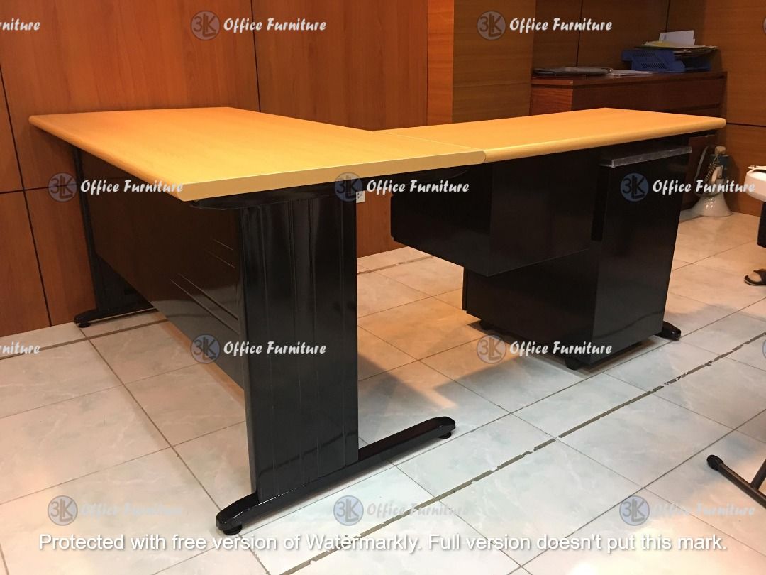 L-TYPE TABLE | EXECUTIVE OFFICE TABLE, Furniture & Home Living, Office ...