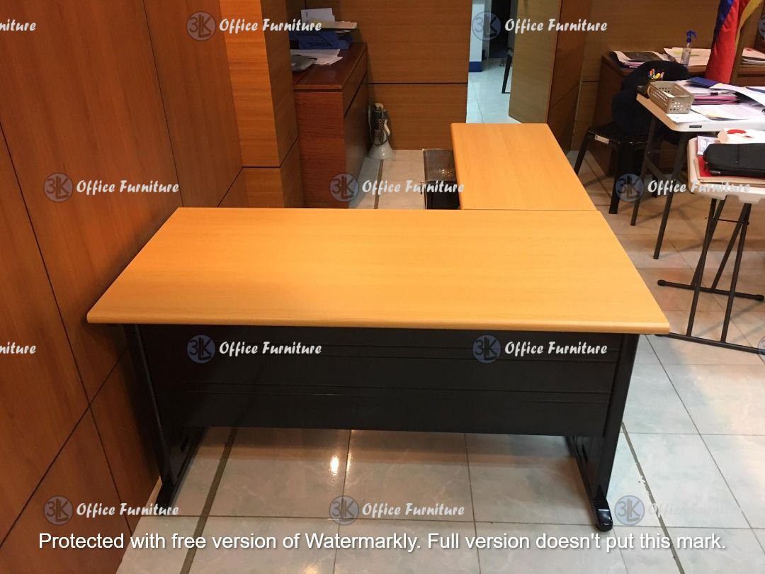 L-TYPE TABLE | EXECUTIVE OFFICE TABLE, Furniture & Home Living, Office ...