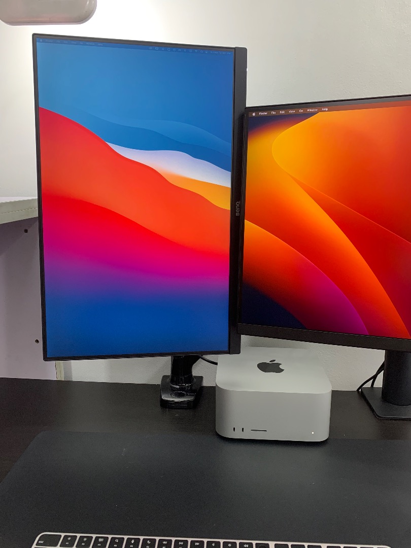Mac Studio M1 Max with BenQ GW2381 monitor and Monitor arm, Computers ...