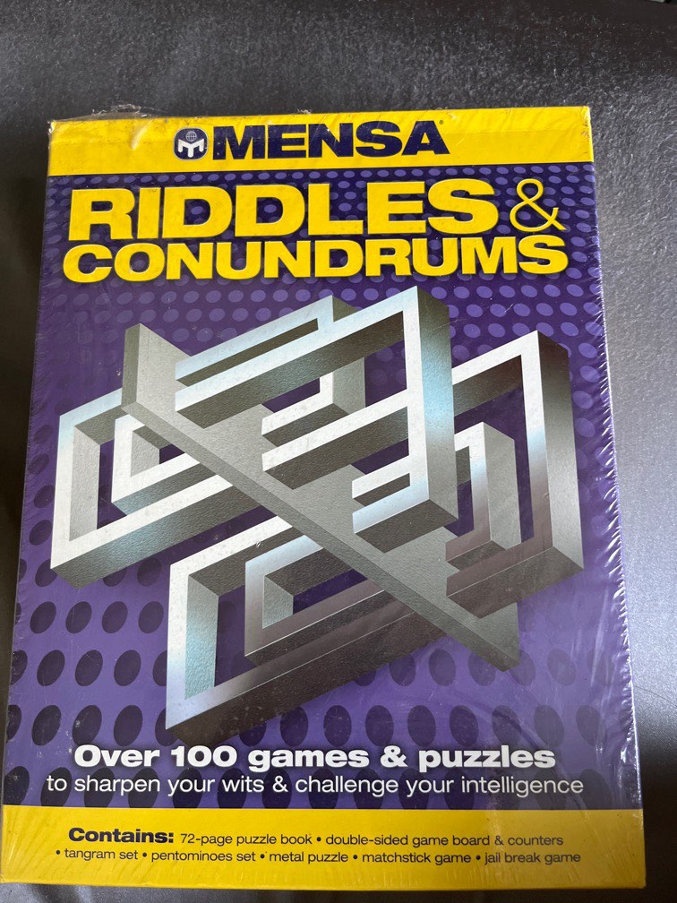 MENSA Riddles & Conundrums, 興趣及遊戲, 玩具 & 遊戲類 - Carousell