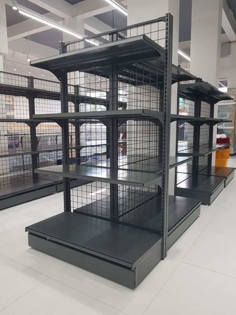 Mesh Type Supermarket Gondola Racks, Furniture & Home Living, Furniture ...