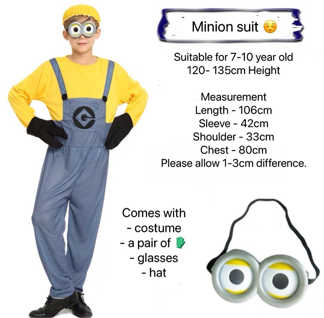 Minion Cosplay Costume Party Children Day D&D Celebration Happy ...