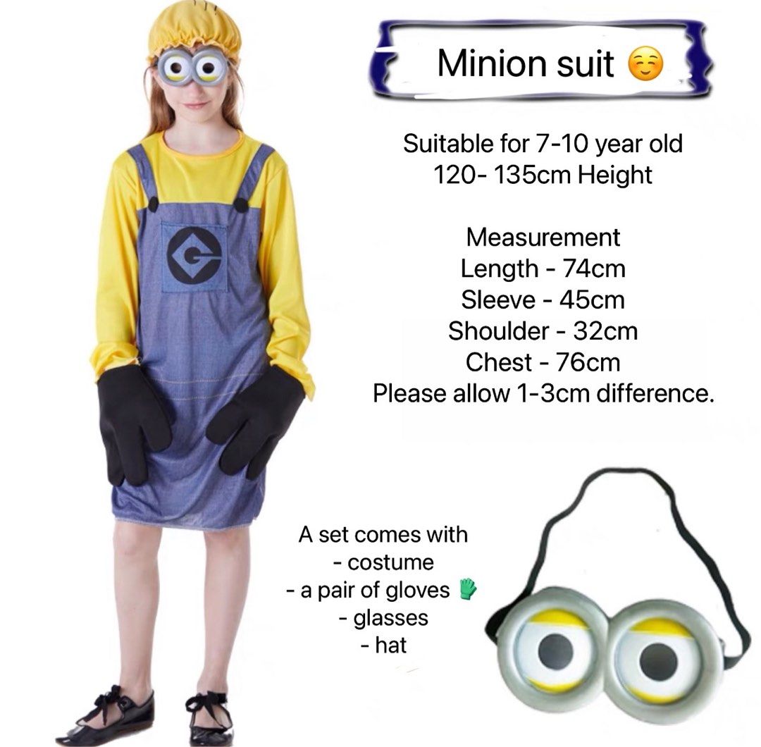 Minion Cosplay Costume Party Children Day D&D Celebration Happy ...