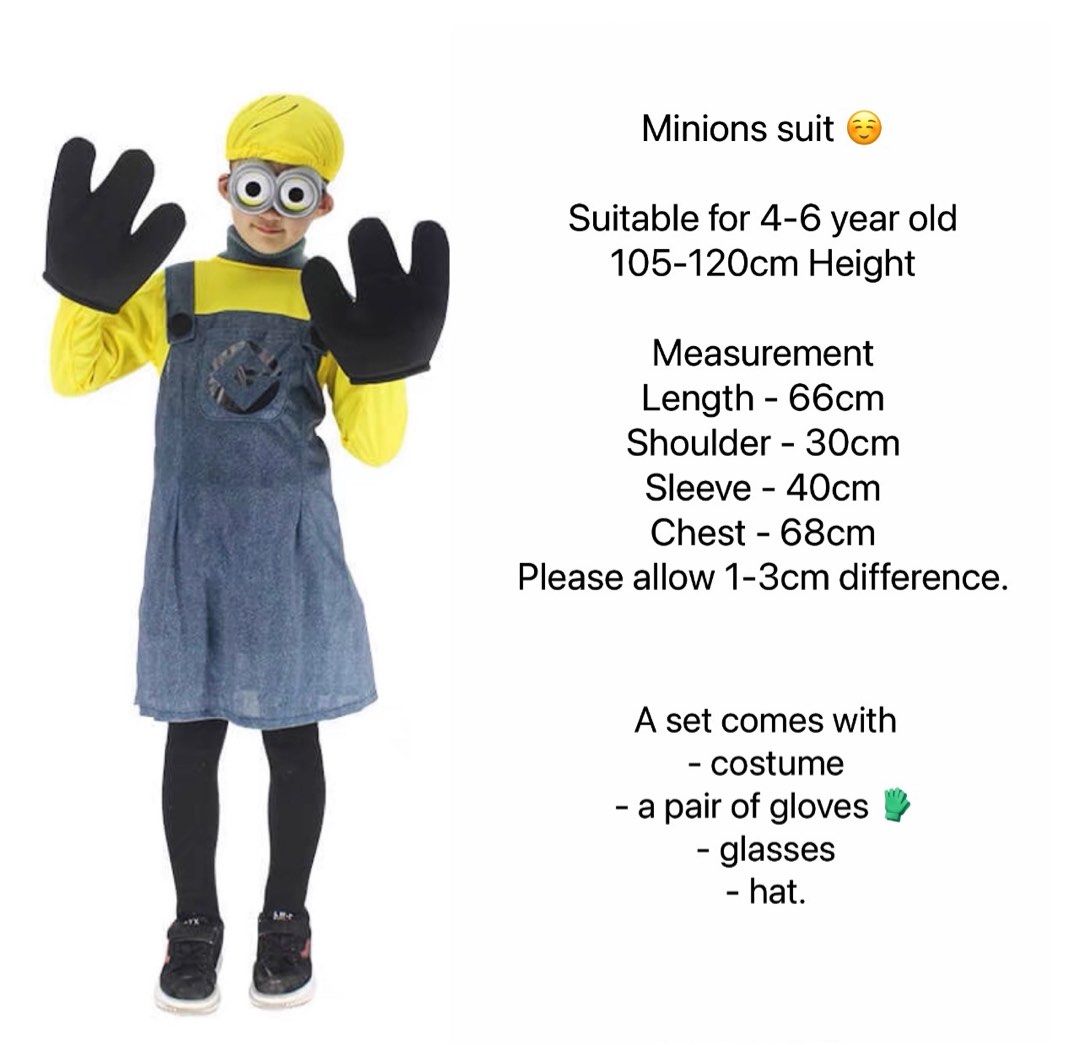 Minion Cosplay Costume Party Children Day D&D Celebration Happy ...