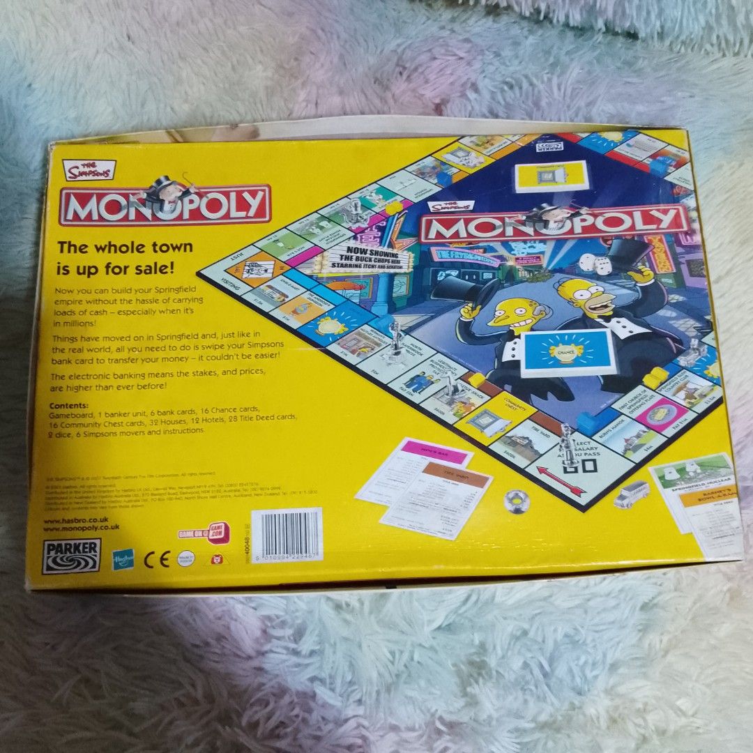 Monopoly Electronic Banking The Simpsons, Hobbies & Toys, Toys & Games on Carousell