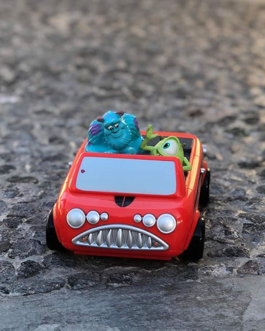 Monsters Inc in Mike's red car, Hobbies & Toys, Toys & Games on Carousell