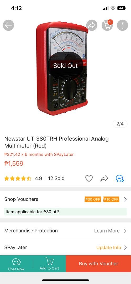 NEWSTAR UT-380TRH PROFESSIONAL ANALOG MULTIMETER (RED), Hobbies & Toys ...