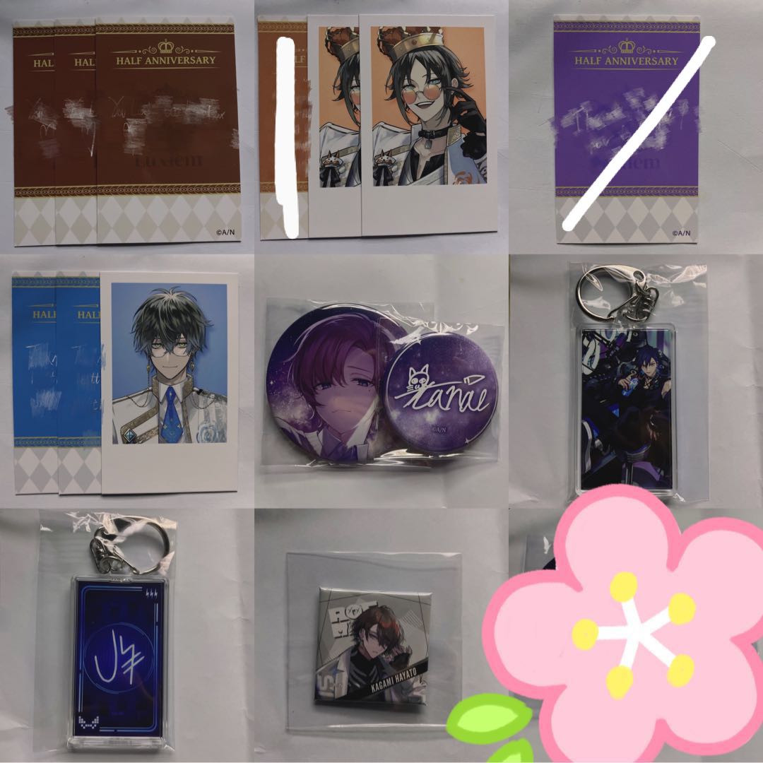Nijisanji Luxiem snapshot card/kanae birthday badge set/yugo birthday ...
