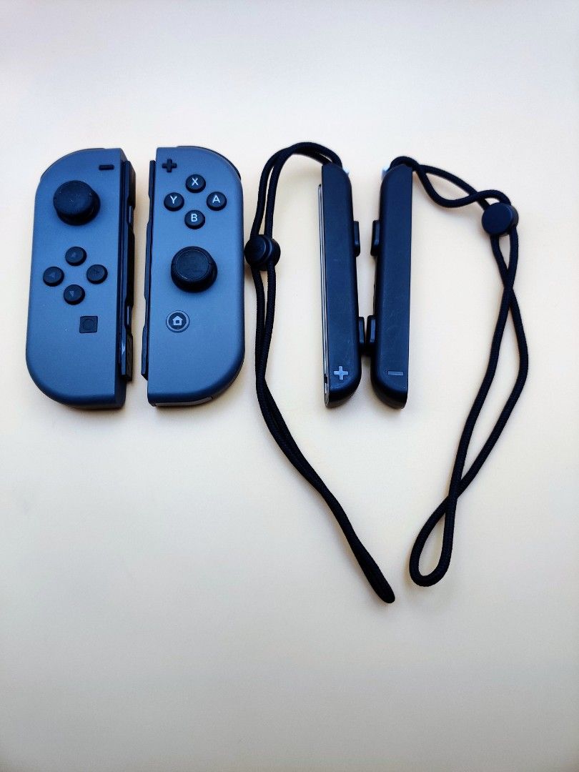 Nintendo Switch Joy Con Pair Wireless Controller with straps Black ...