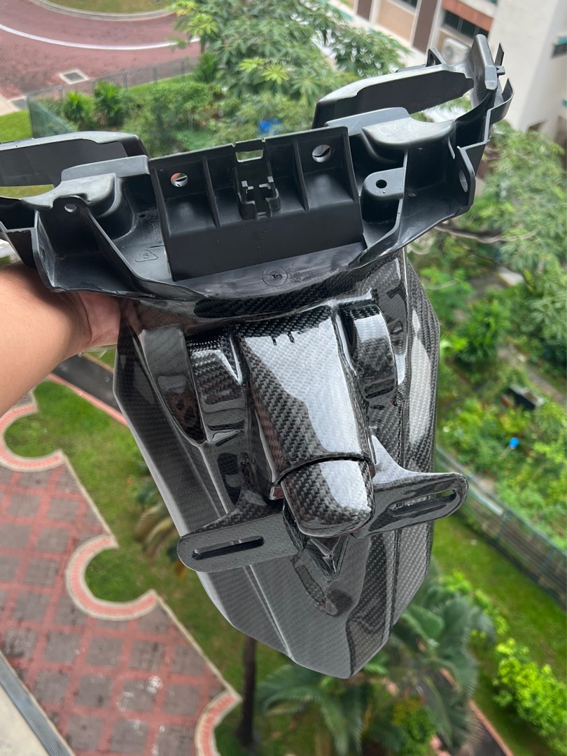 Nmax v2 carbon Kevlar rear mudguard comes with light cover short ...