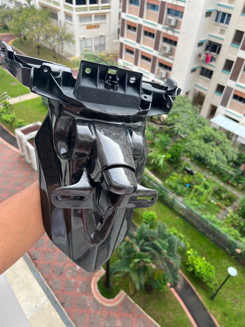 Nmax v2 honeycomb carbon rear mudguard comes with light cover short ...